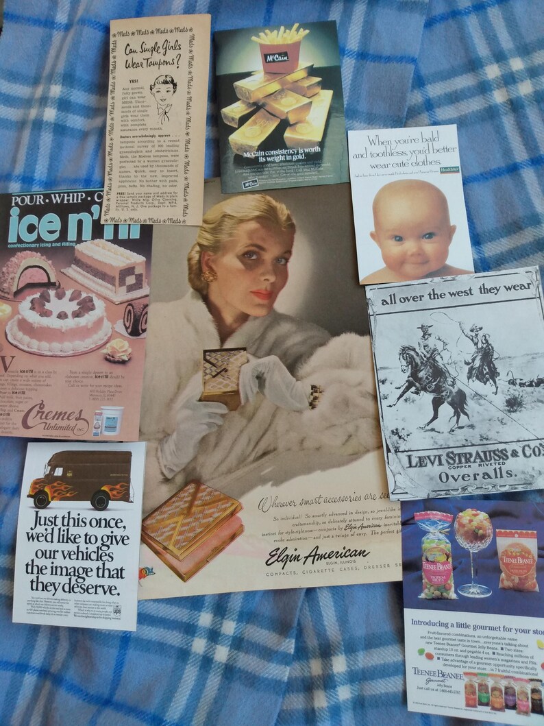 Magazine Vintage Ads Cut Outs (100 Pieces) - Etsy
