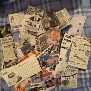 Magazine Vintage Ads Cut Outs 100 Pieces - Etsy