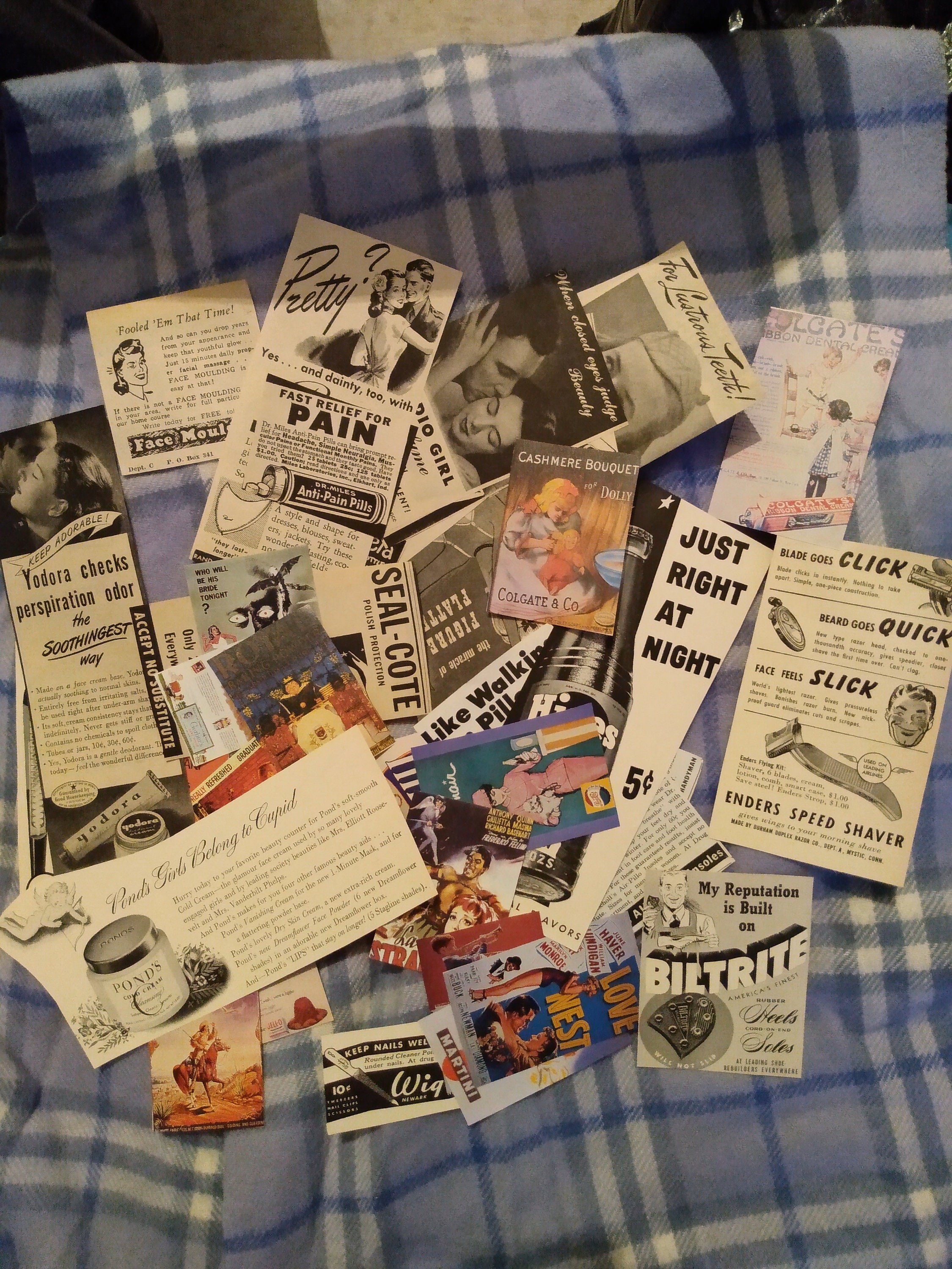 Magazine Vintage Ads Cut Outs 100 Pieces - Etsy