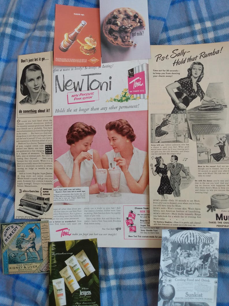 Magazine Vintage Ads Cut Outs (100 Pieces) - Etsy
