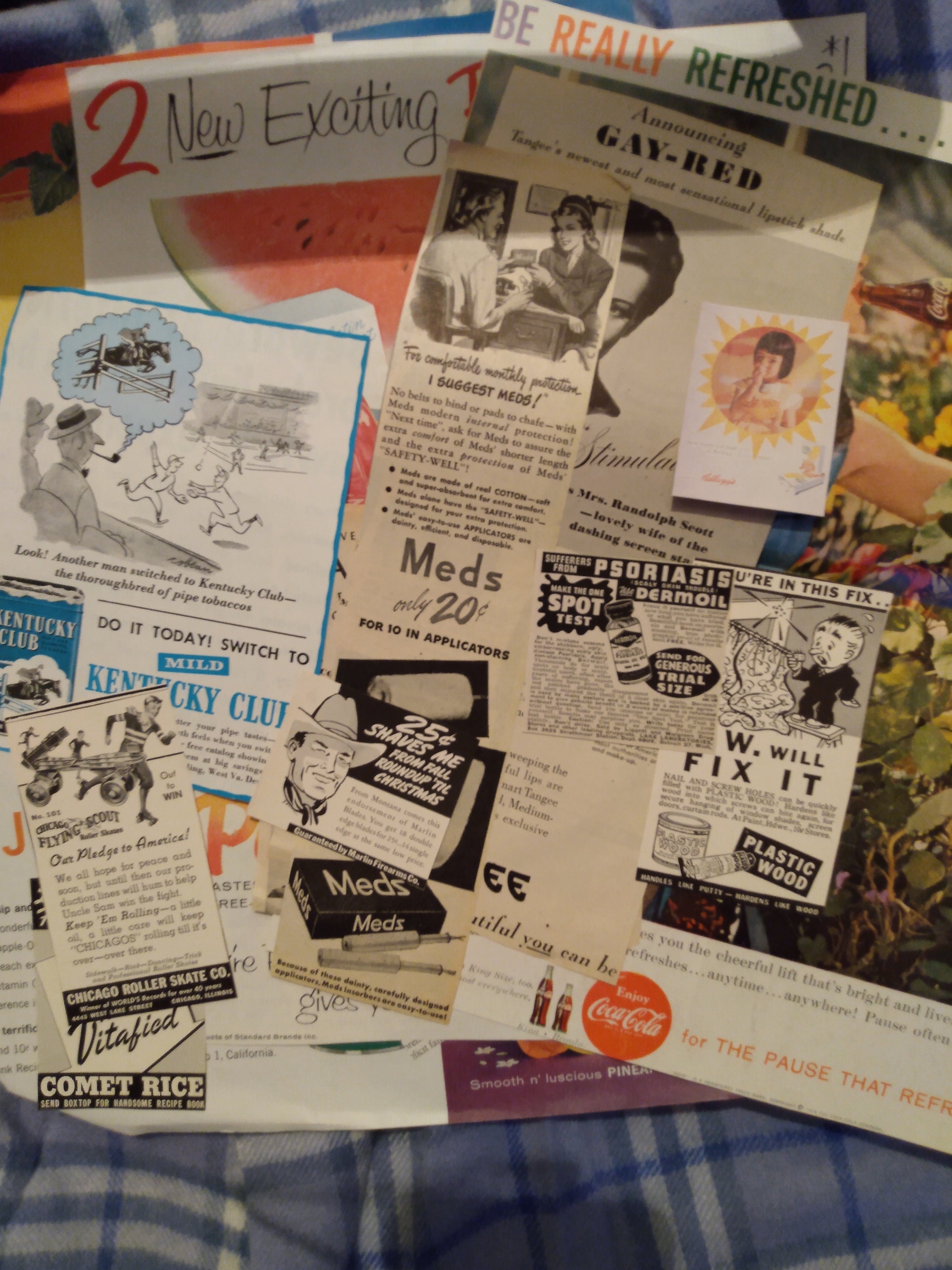 Magazine Vintage Ads Cut Outs 100 Pieces - Etsy