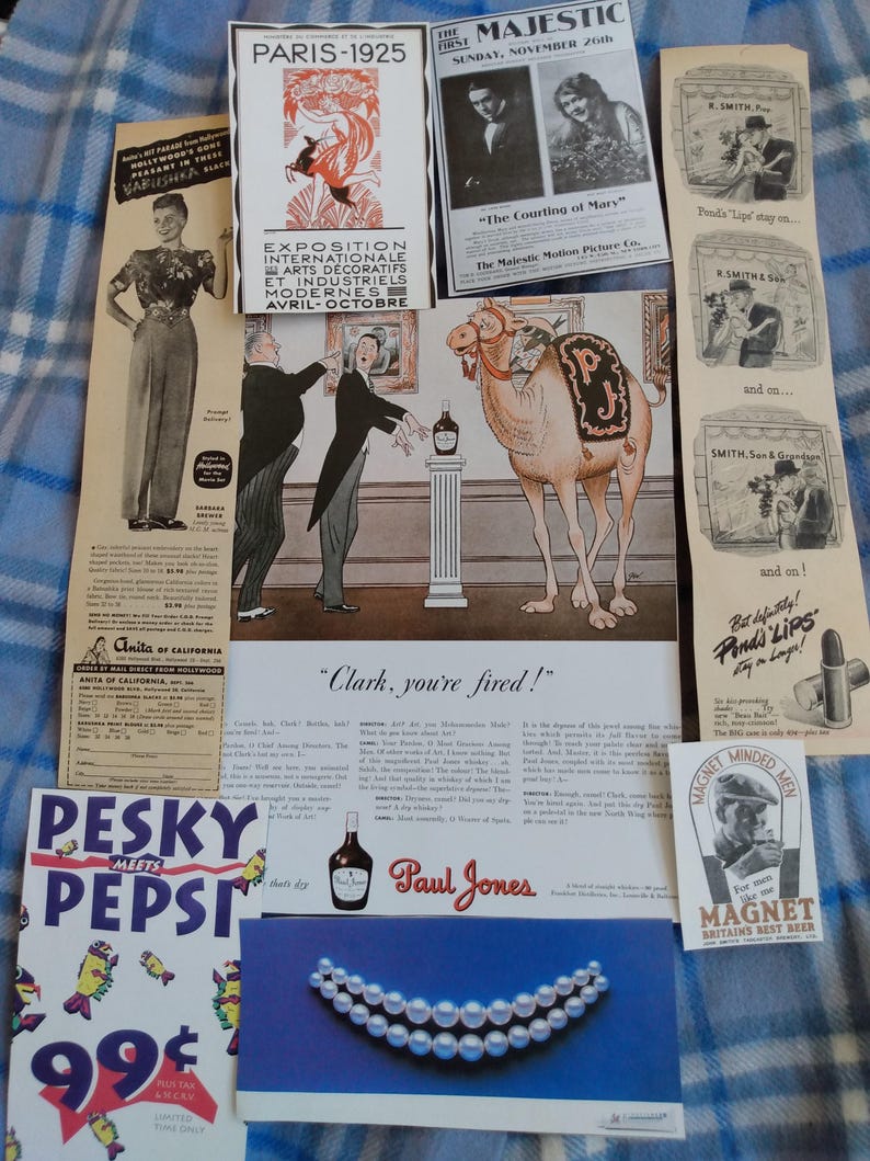 Magazine Vintage Ads Cut Outs (100 Pieces) - Etsy