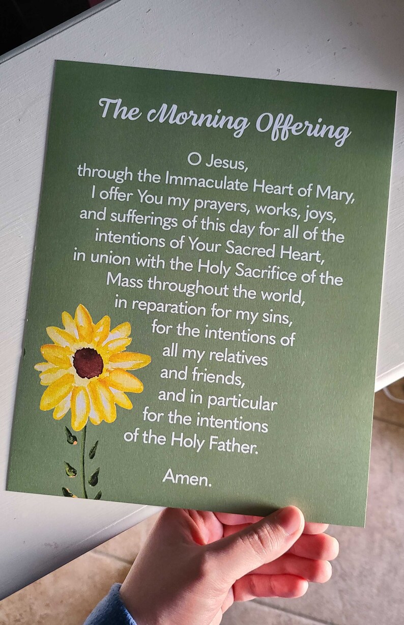 Morning Offering Prayer Art Print 4 Inch X 6 Inch and 8 Inch X 10 Inch ...