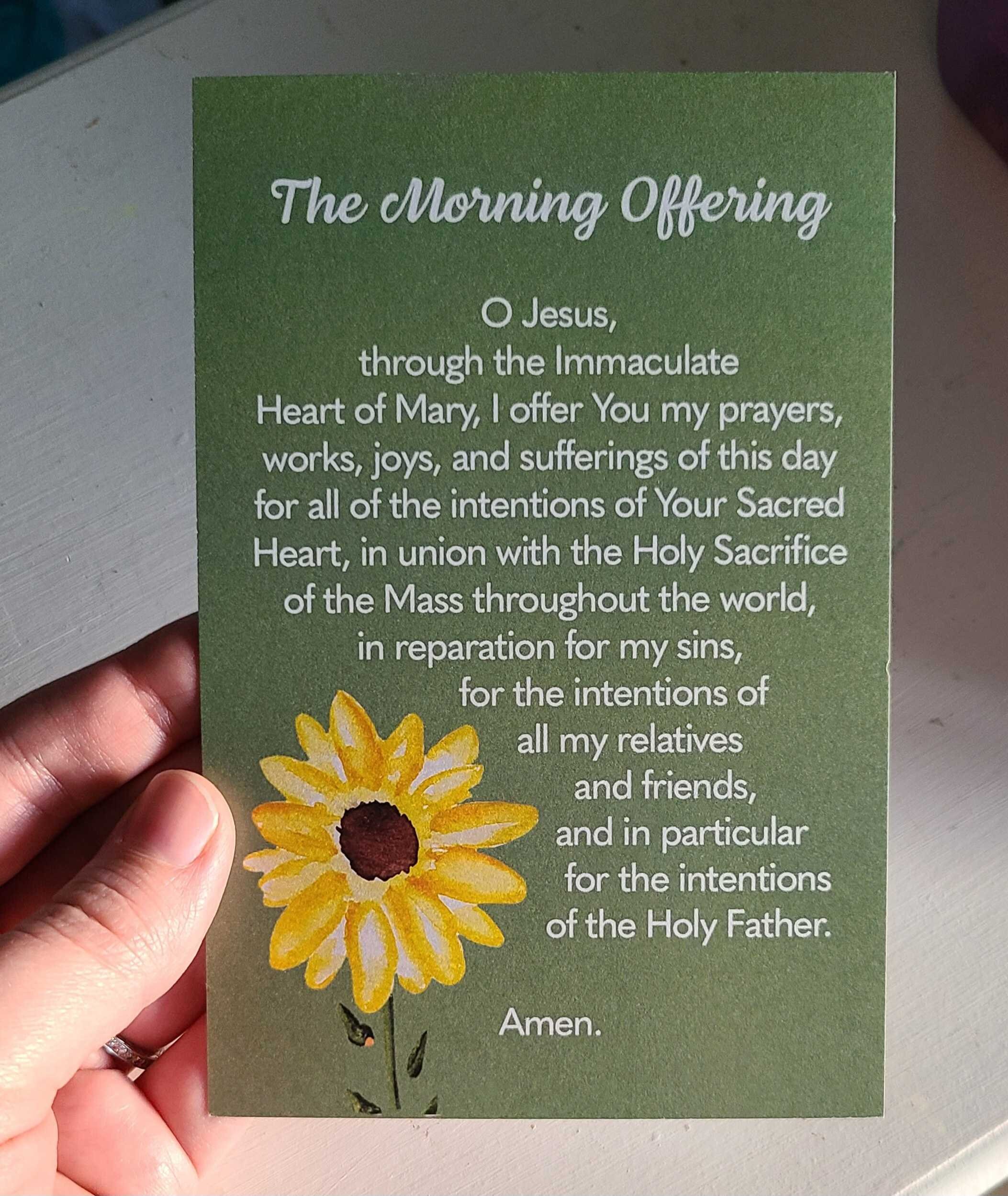 Morning Offering Prayer Art Print 4 Inch X 6 Inch & 8 Inch X 10 Inch ...