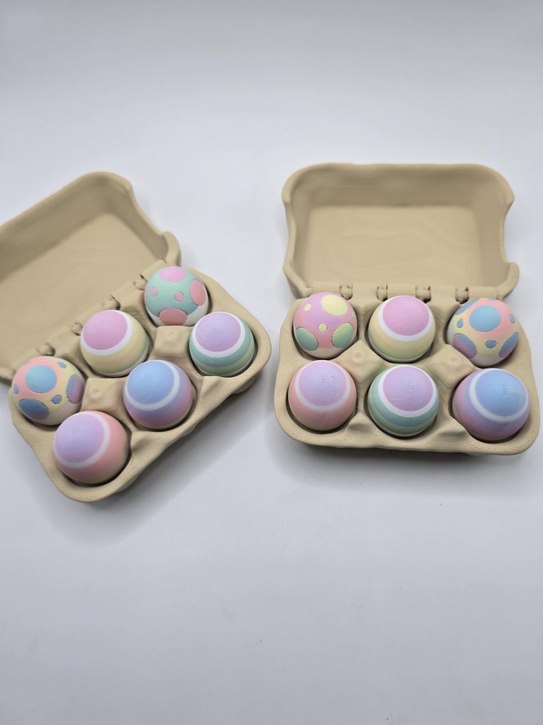 Farm Fresh Fidget Eggs - 3D Printed Mini Egg Carton With 6 Clicker ...