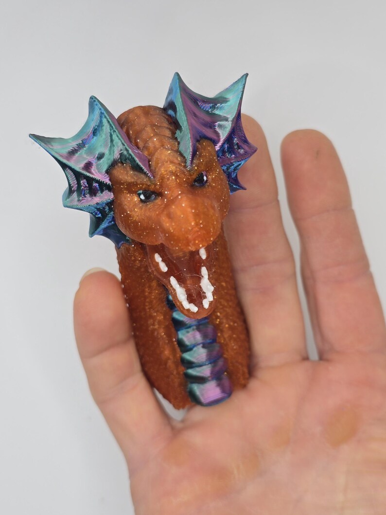 3D Printed Movable Jaw Dragon Finger Puppets Small, Medium, & Large - Etsy