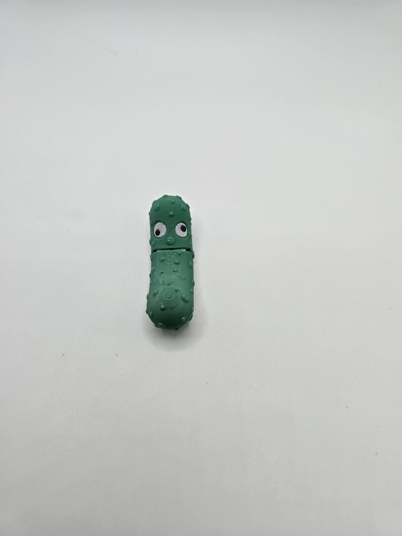 3D Printed Articulated Pickle Fidget Toy - Fun Faces! - Etsy