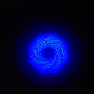 Glow in Dark Octagon Fractal Fidget ASMR Calming Sensory Nerve Anxiety ...