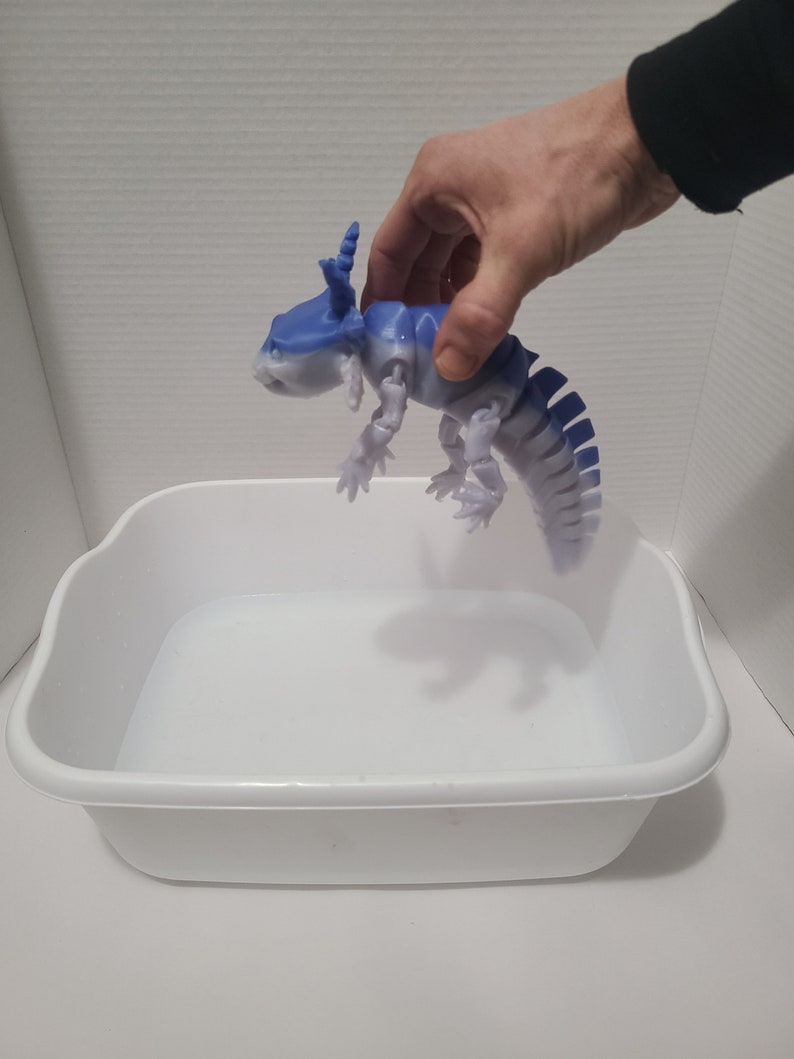 3D Printed Color Changing Mexican Salamander Heat Activated - Etsy