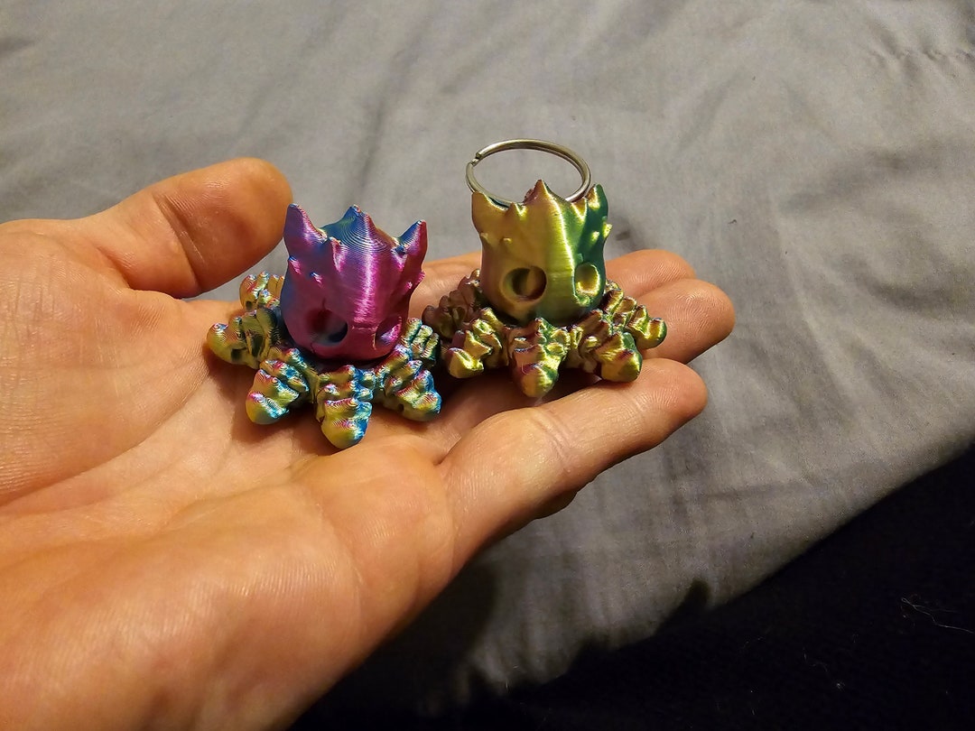 Octoflame Fidget Spinner Duo Flaming Octopus Spinners Keychain - Etsy