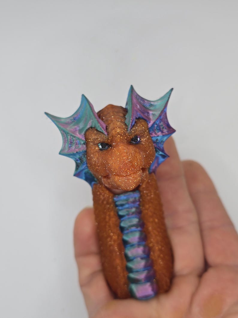 3D Printed Movable Jaw Dragon Finger Puppets Small, Medium, & Large - Etsy