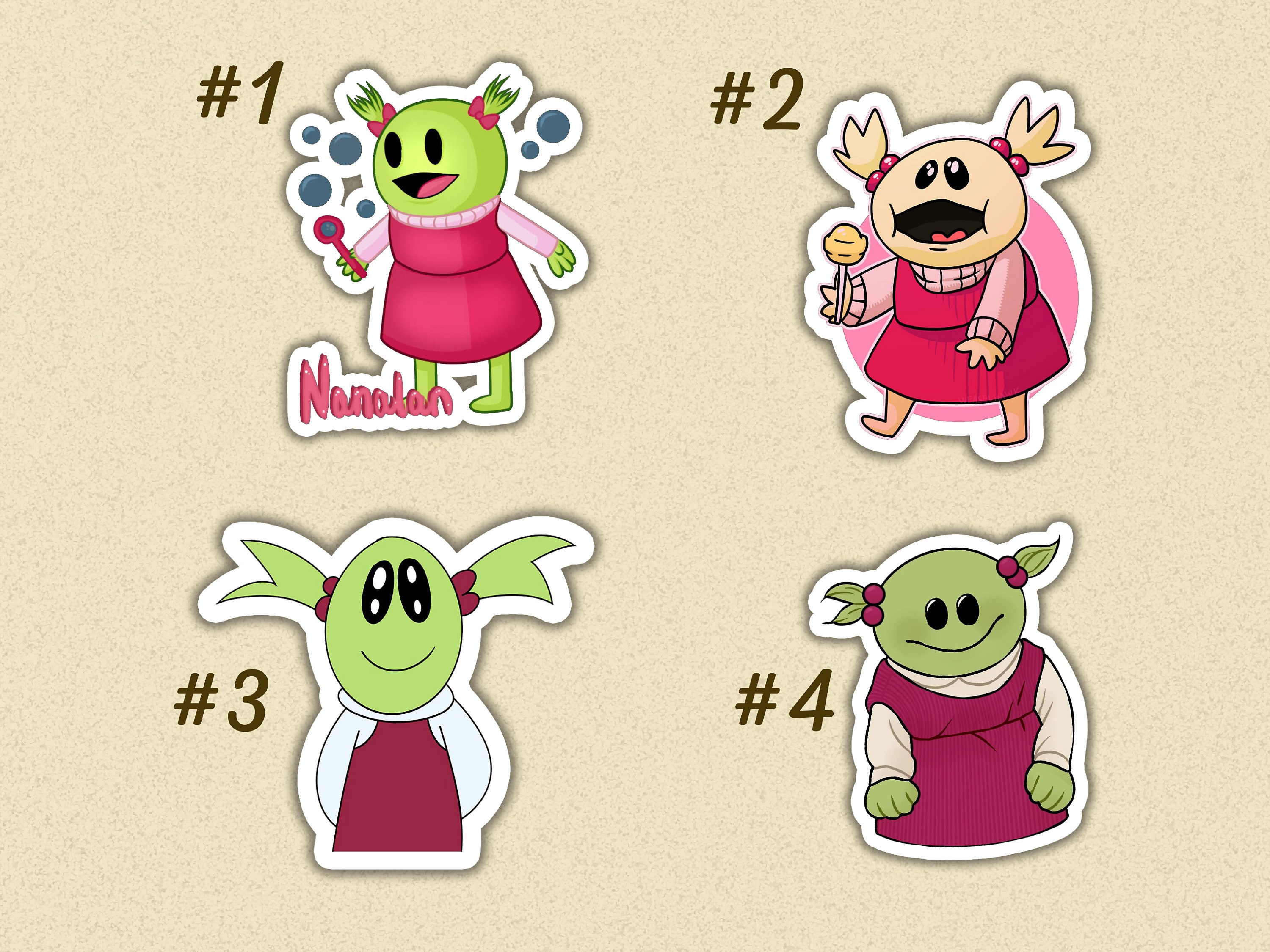 Who's That Wonderful Girl Puppet Sticker Nanalan Mona - Etsy