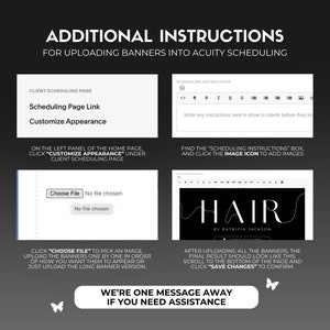 Acuity Scheduling Template Hair Stylist Acuity Booking Template Minimalist Black and White Hair ...