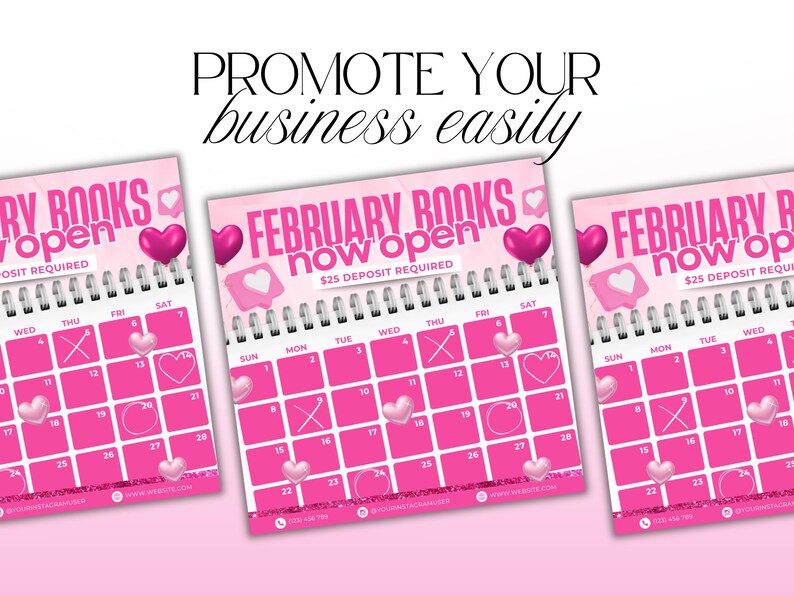 February Bookings Open Valentines Bookings Available February Calendar ...