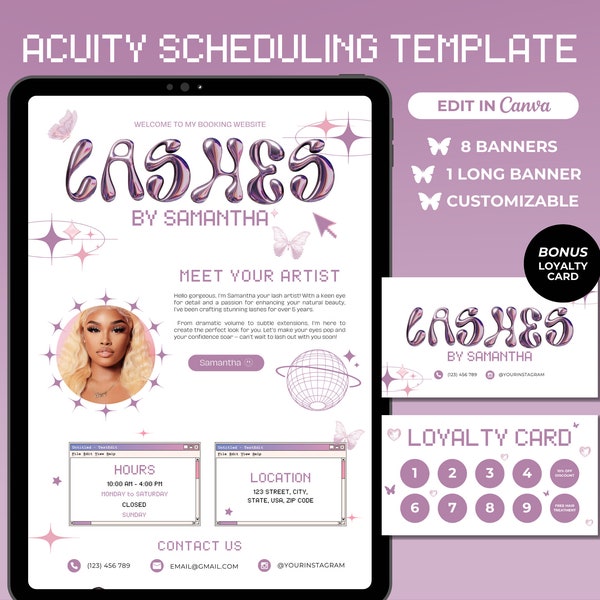 Lash Tech Booking Website Template - Etsy