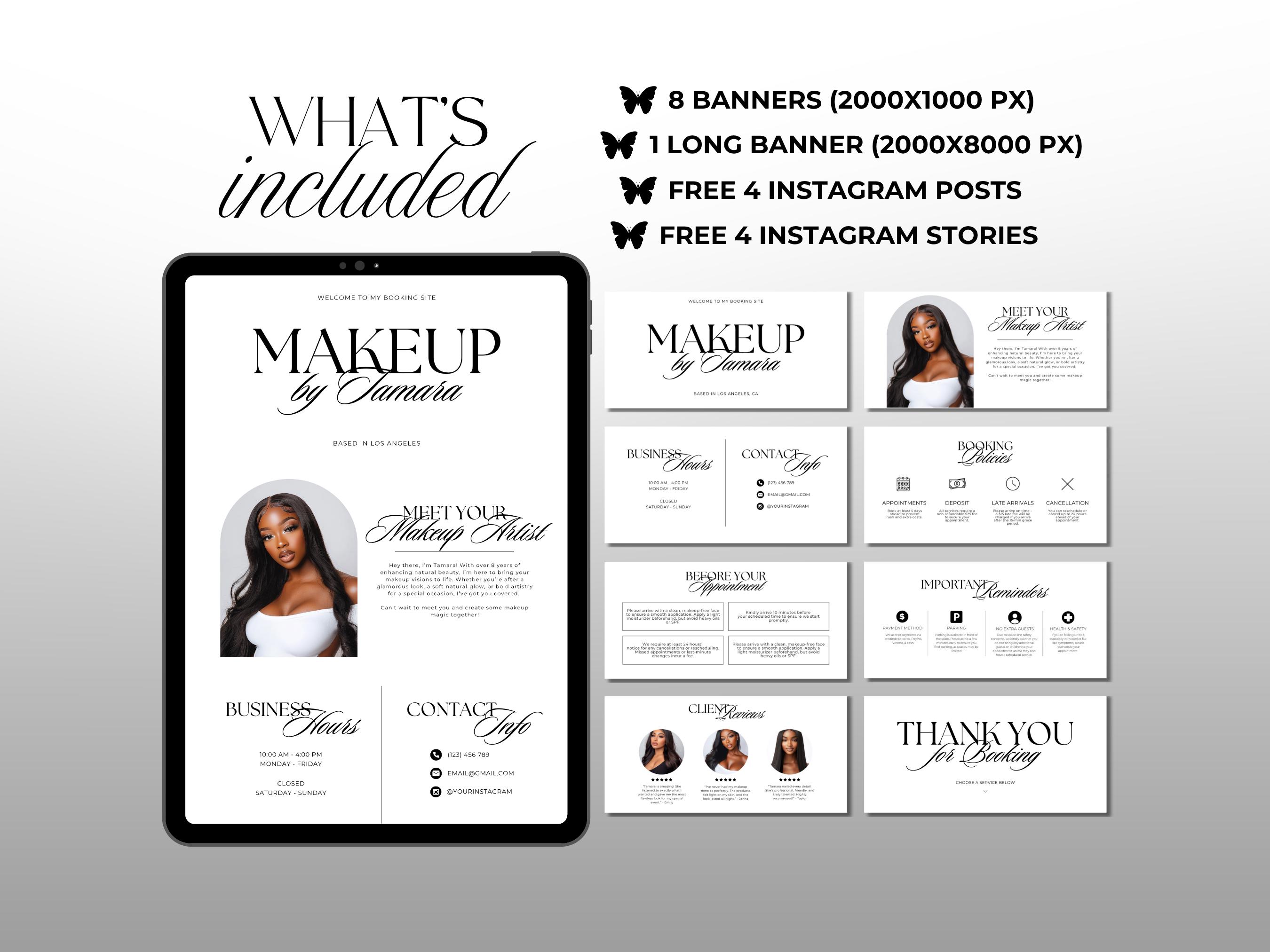 Acuity Scheduling Template Makeup Booking Site Acuity Makeup Artist ...