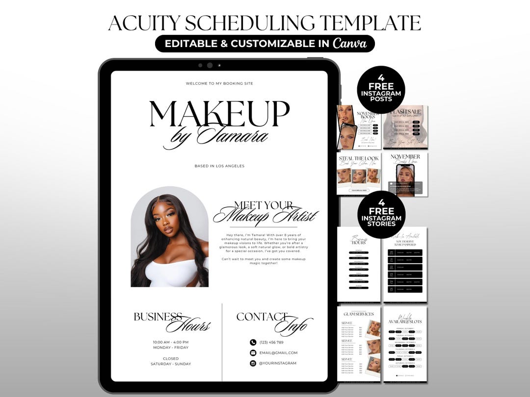Acuity Scheduling Template Makeup Booking Site Acuity Makeup Artist ...