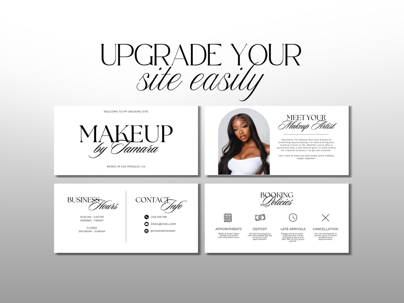 Acuity Scheduling Template Makeup Booking Site Acuity Makeup Artist ...