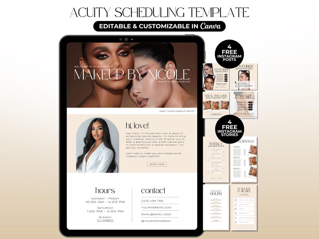 Makeup Acuity Scheduling Template Makeup Booking Site Acuity Makeup ...