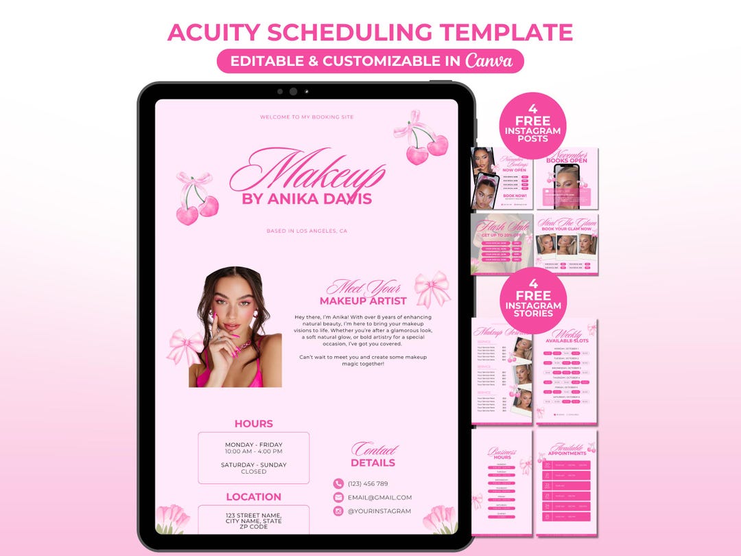Makeup Acuity Scheduling Template Makeup Booking Acuity Makeup Website ...