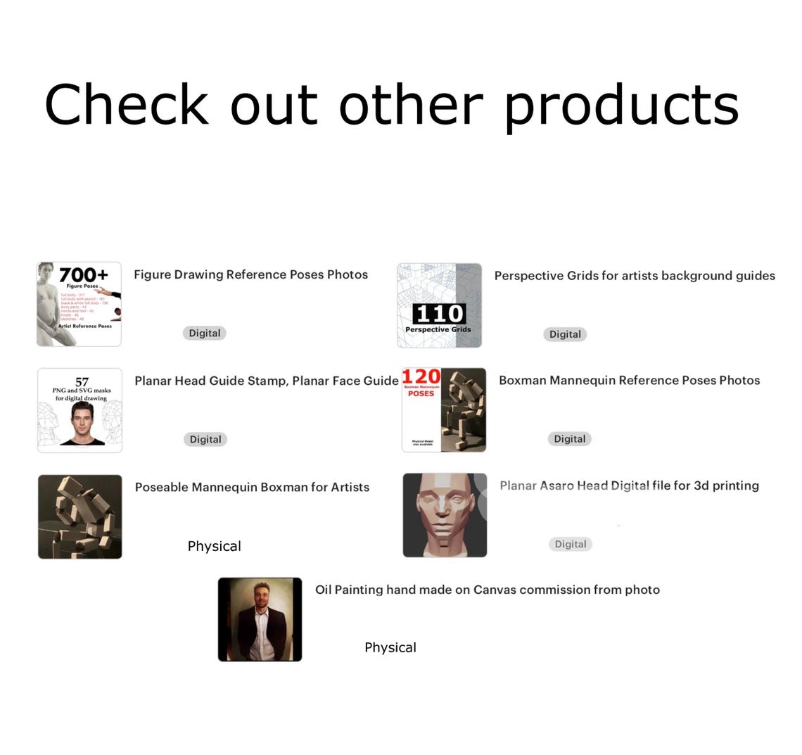 Planar Head Guide Stamp, Planar Face Guide PNG SVG 57 Files - Etsy