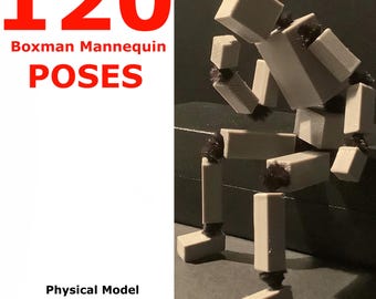 Boxman Mannequin Reference Poses Photos for Figure Drawing Art Students ...