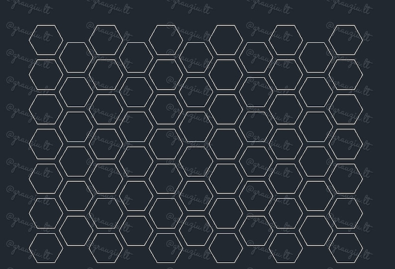 Honeycomb Hexagon Pattern | DXF SVG Files | Customizable Vector - Etsy
