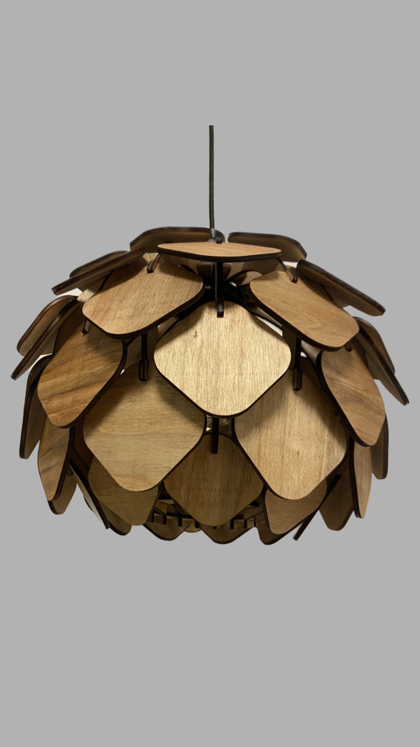 Pine Cone Wooden Lamp Shade Pendant Vector File Svg Dxf Lbrl2 4mm - Etsy