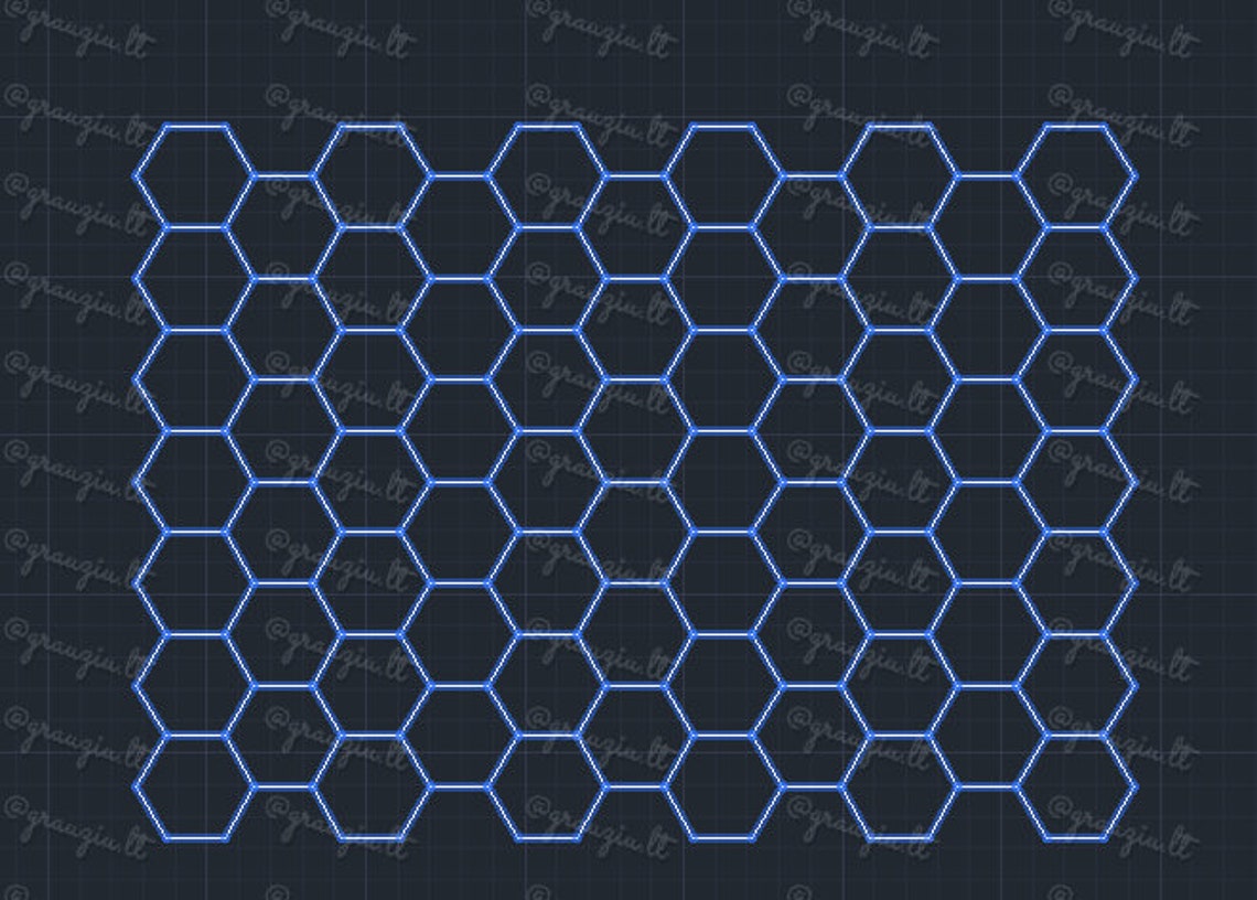 Honeycomb Hexagon Pattern DXF SVG Files Customizable Vector - Etsy Canada