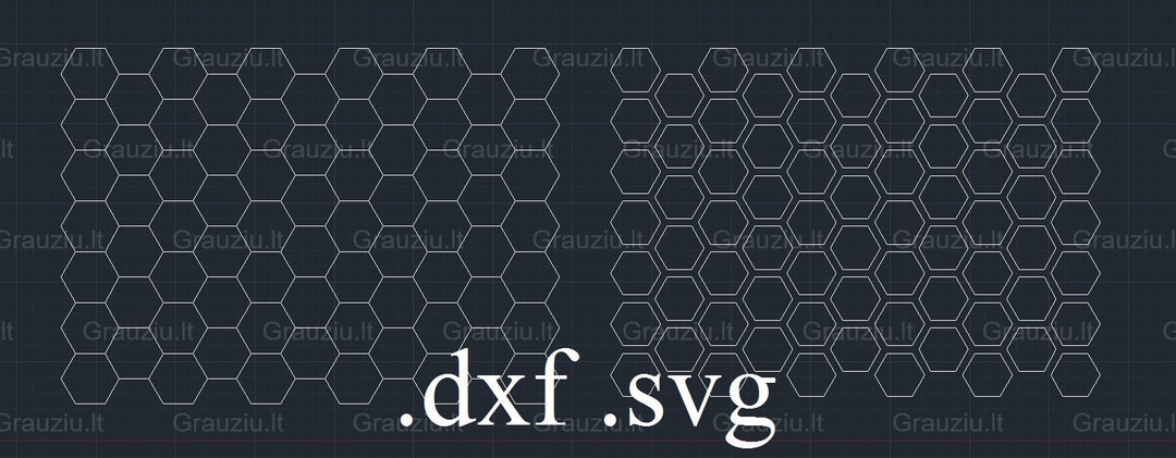 Honeycomb Hexagon Pattern | DXF SVG Files | Customizable Vector - Etsy
