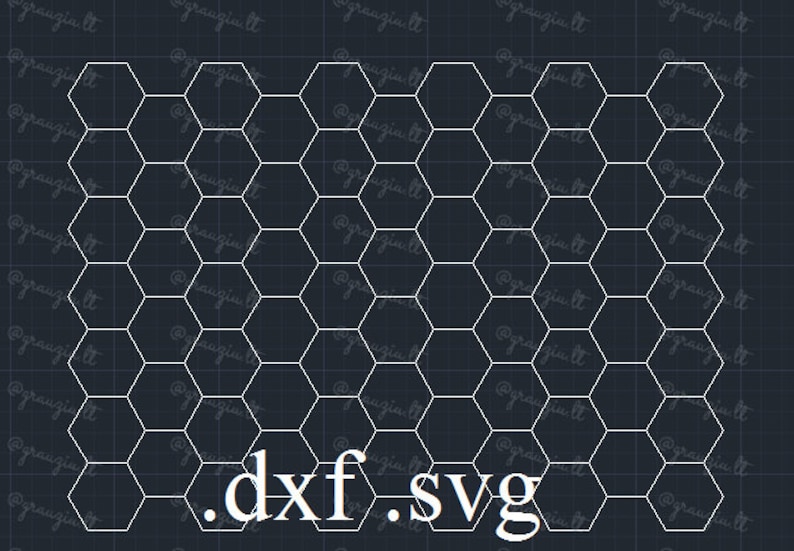 Honeycomb Hexagon Pattern | DXF SVG Files | Customizable Vector - Etsy