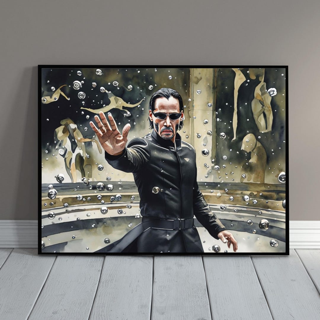 Minimalist Matrix Neo Watercolor Printable Poster Digital Art for Decor ...