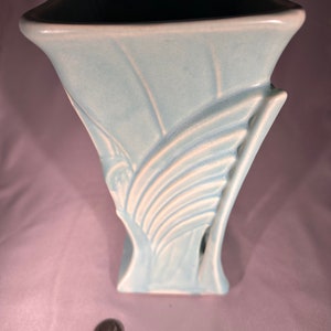 Vintage 1940's Turquoise Glazed Art Deco Chevron Wing Mccoy Pottery ...