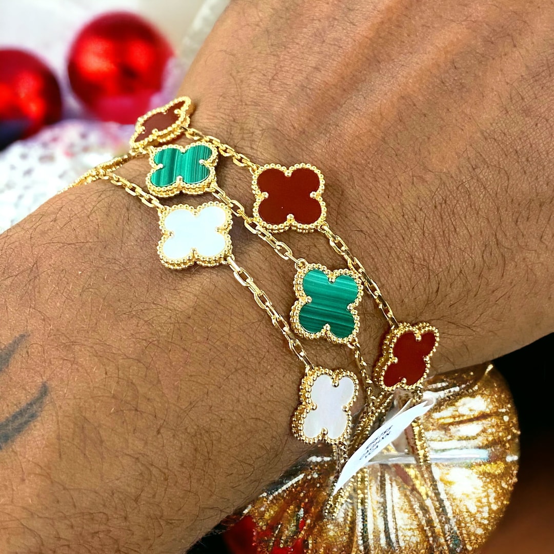 Minimalist Four Clover Bracelet Van Cleef Inspired Bracelet - Etsy