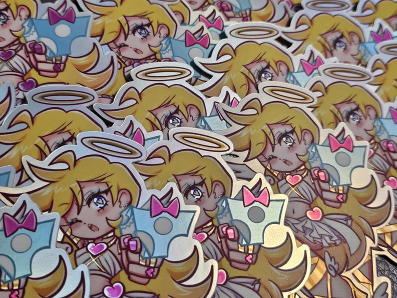 3 Holographic Angel Panty Sticker - Etsy