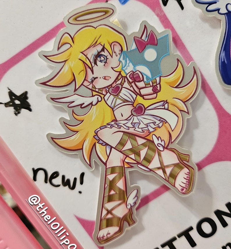 3 Holographic Angel Panty Sticker - Etsy