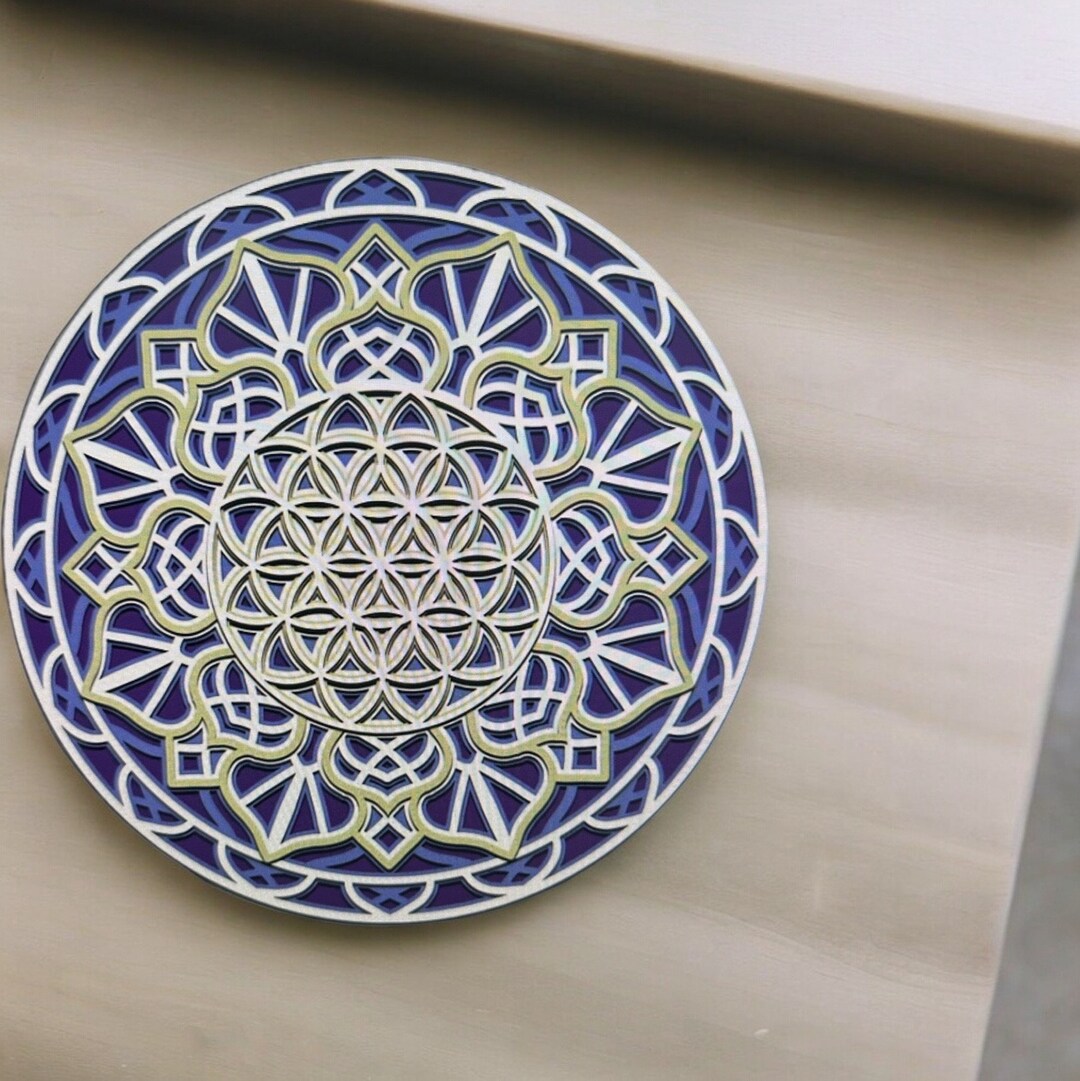 Multilayer 3d Mandala Tree of Life SVG XCS Multilayer Tree of Life , 3D ...