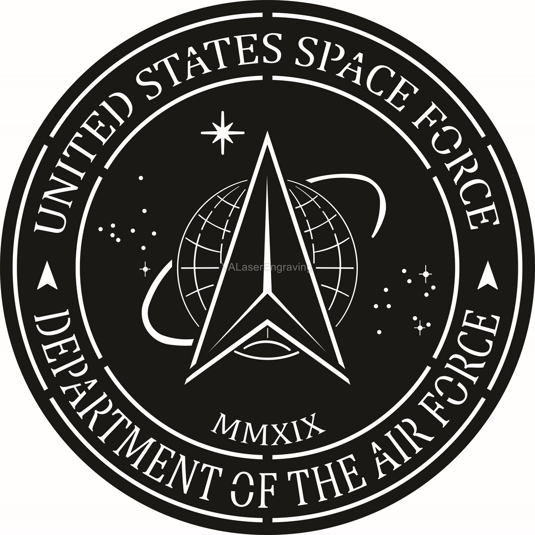 Space Force Logo SVG Laser Cut File DXF PNG Format Only, File for ...
