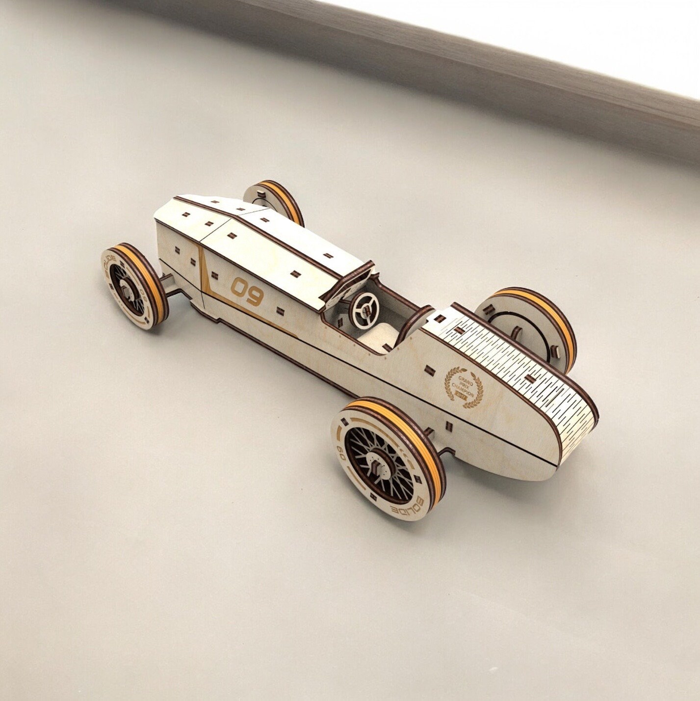 3D Puzzle Car Bolide SVG Laser Cut File, Bolide 09 DXF Laser Cut File ...