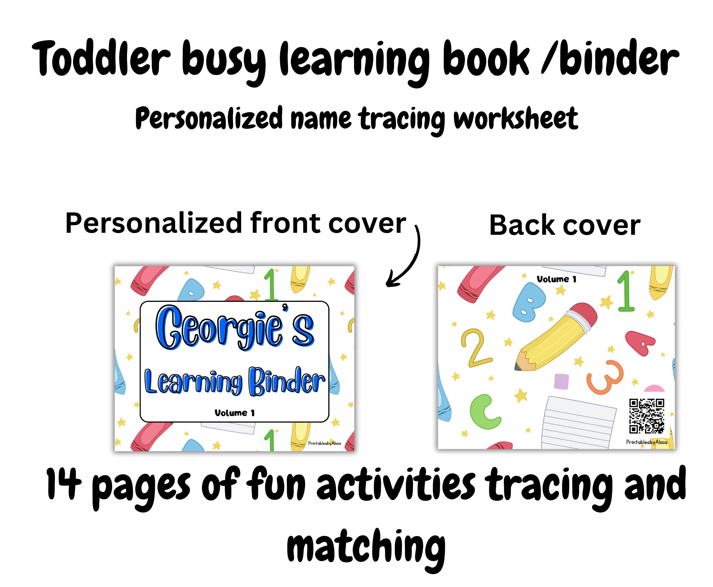 Toddler Busy Book Binder, Learning Binder, Toddler Activity Book, Fully ...