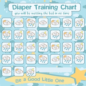 Diaper Training Chart -downloadable- Contains Sticker Files - Etsy