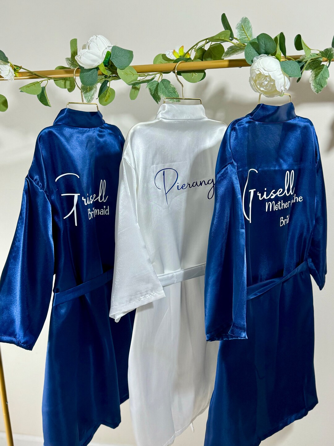 Personalized Bridal Robes – Custom Satin Robes for Bridesmaids, Wedding ...