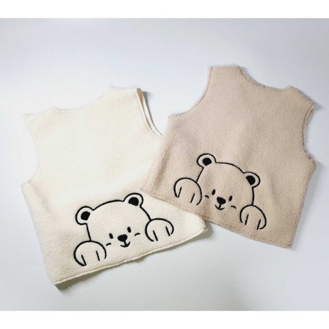 Kids Bear Fleece Vest Warm Unisex Smiley Teddy Bear Vest - Etsy