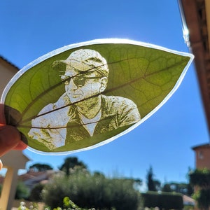 Custom Laser-engraved Portrait Leaf Bookmark - Etsy