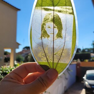 Custom Laser-engraved Portrait Leaf Bookmark - Etsy