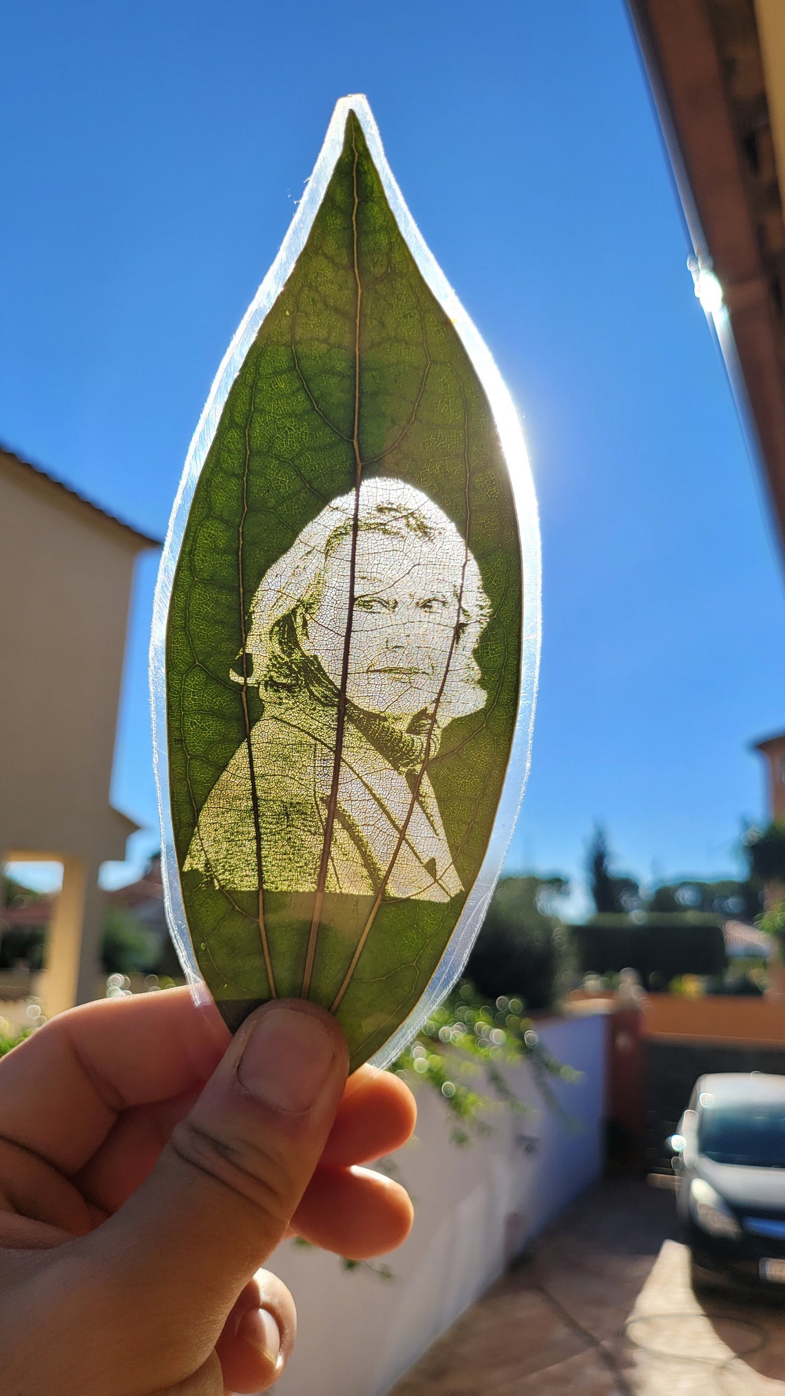 Custom Laser-engraved Portrait Leaf Bookmark - Etsy