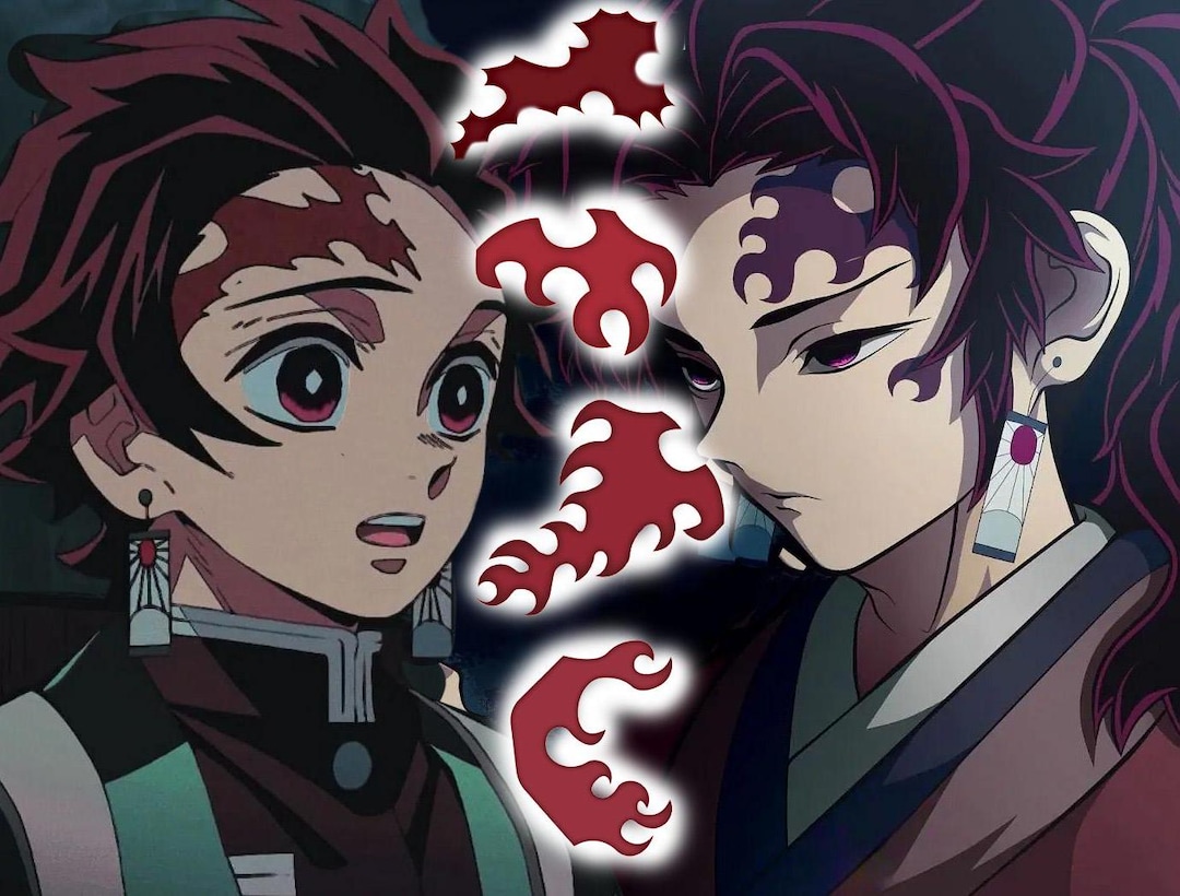 Tanjiro & Yoriichi Tattoo Scar/demon Slayer Mark Temporary Cosplay ...