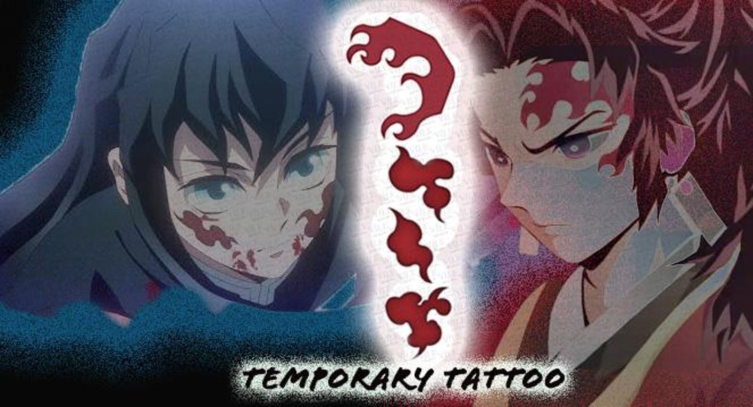 Muichiro & Yoriichi Tattoo - Mark Temporary Cosplay Tattoo - Etsy