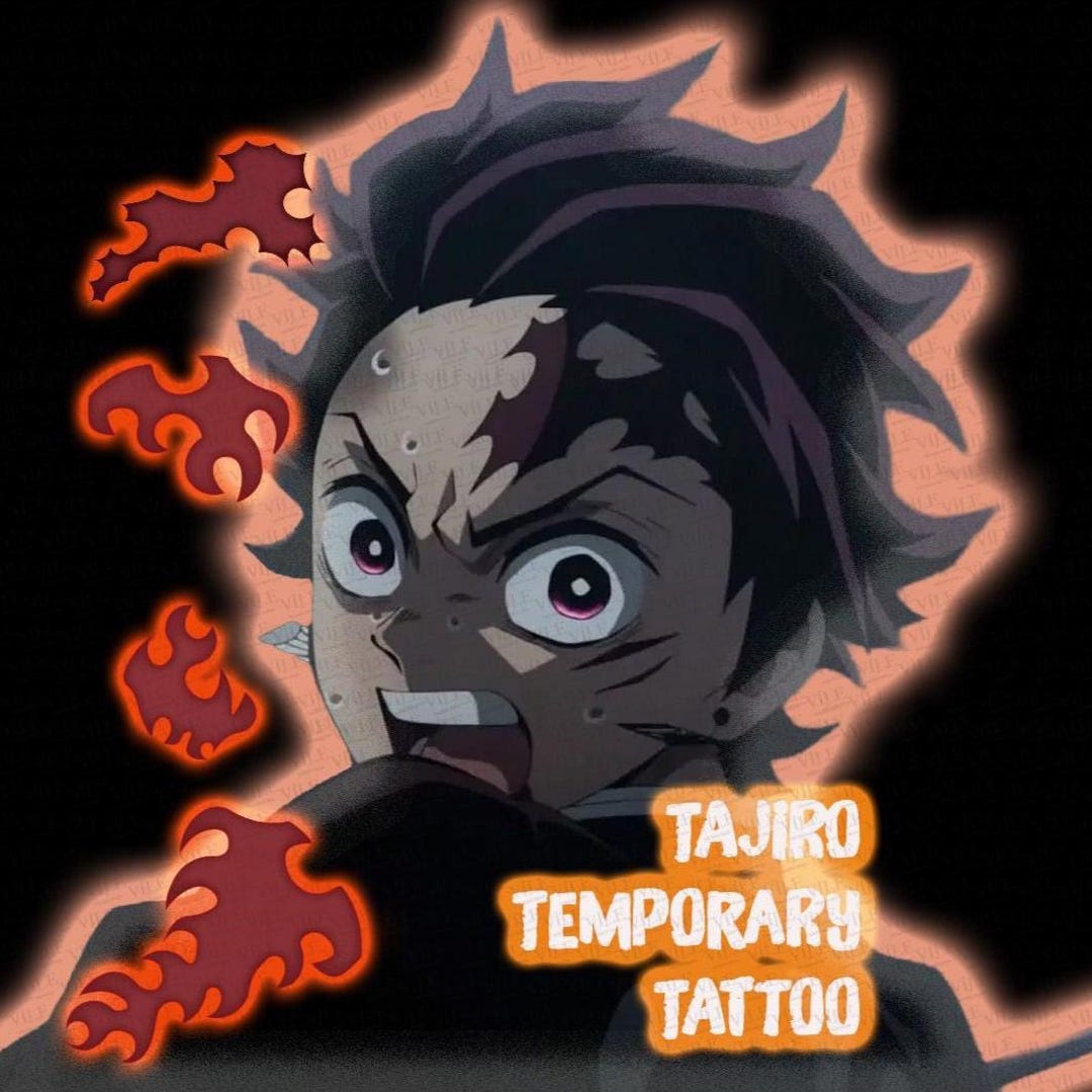 Tanjiro Tattoo - Scar Mark Temporary Cosplay Tattoo - Etsy