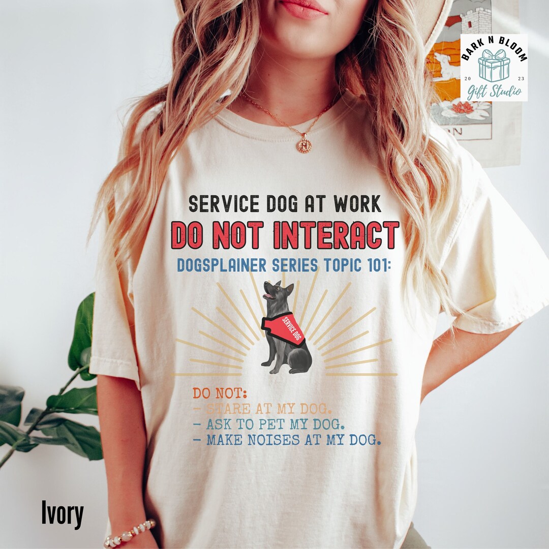 Funny SERVICE DOG T-shirt Service Dog Gift, Mobility Assistance, Guide ...